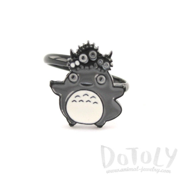 My Neighbor Totoro and Dustbunnies Shaped Adjustable Ring | DOTOLY