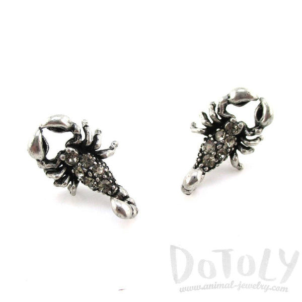 Scorpion Bug Arachnids Shaped Rhinestone Stud Earrings – DOTOLY